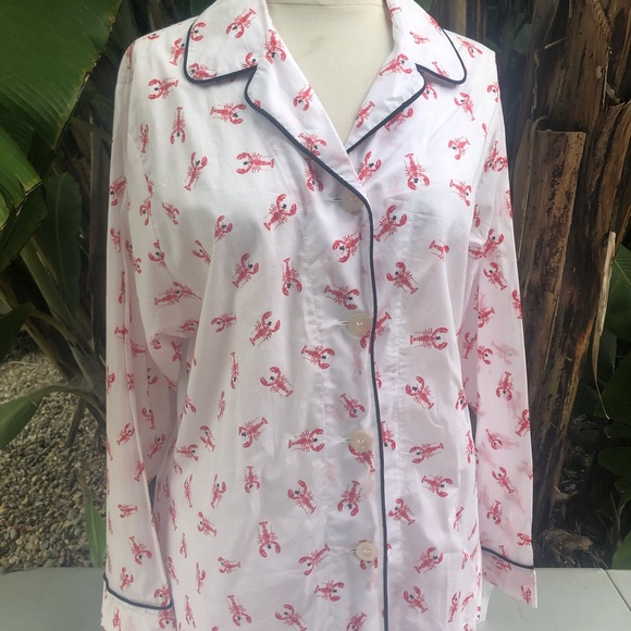 cat’s pajamas | Intimates & Sleepwear | Lobster Print Cotton Pajamas ...